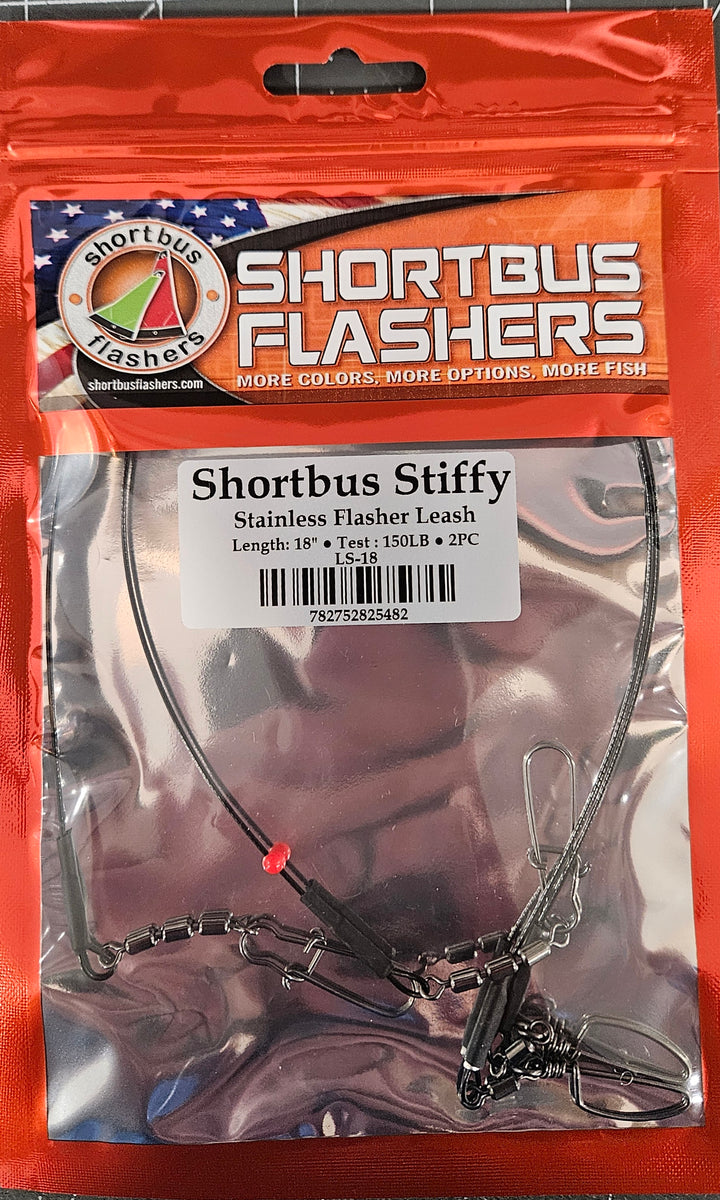 Stiffy - Stainless Steel Flasher Leashes - Pair – ShortBus Flashers